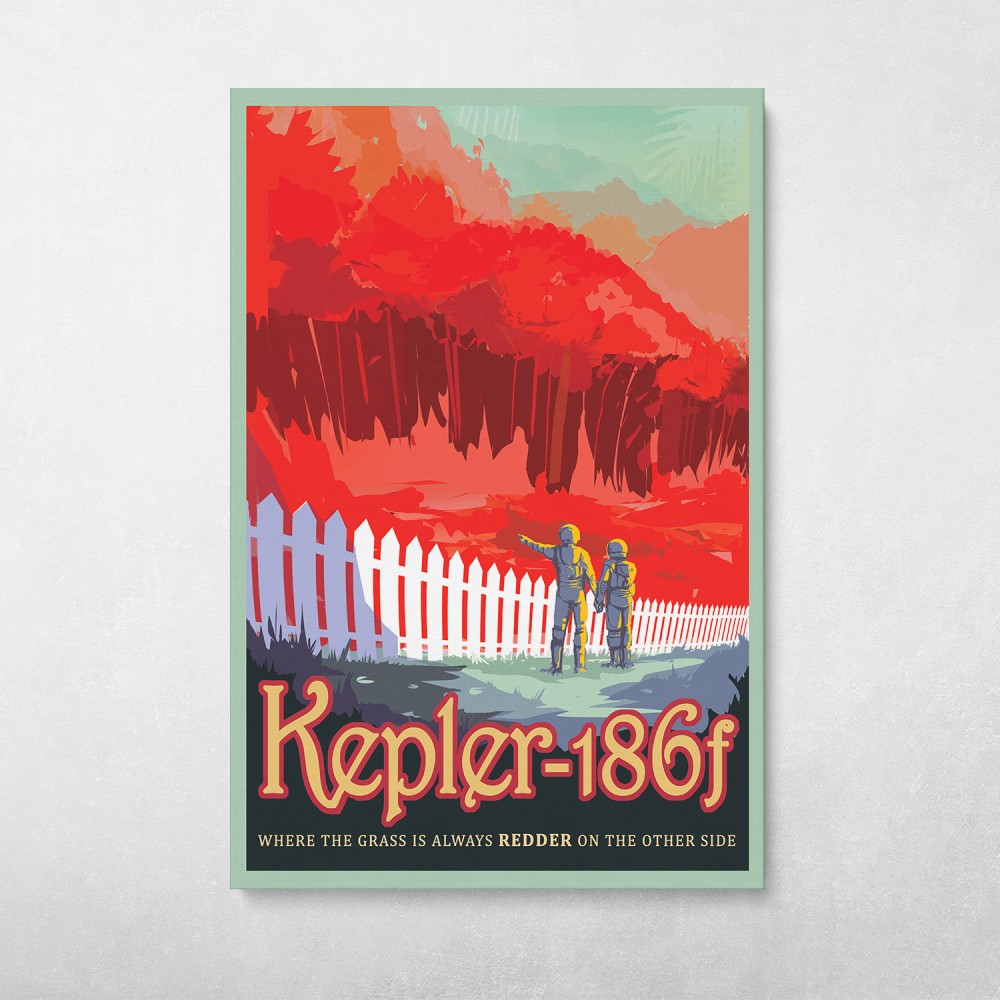 NASA Travel - Kepler 186f Canvas Wall Art NASA Travel - Kepler 186f Canvas Wall Art